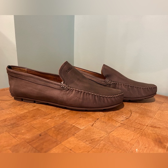 Sollu | Shoes | Mens Sollu Driver Malibu Soft Stone Grey Leather Nib ...